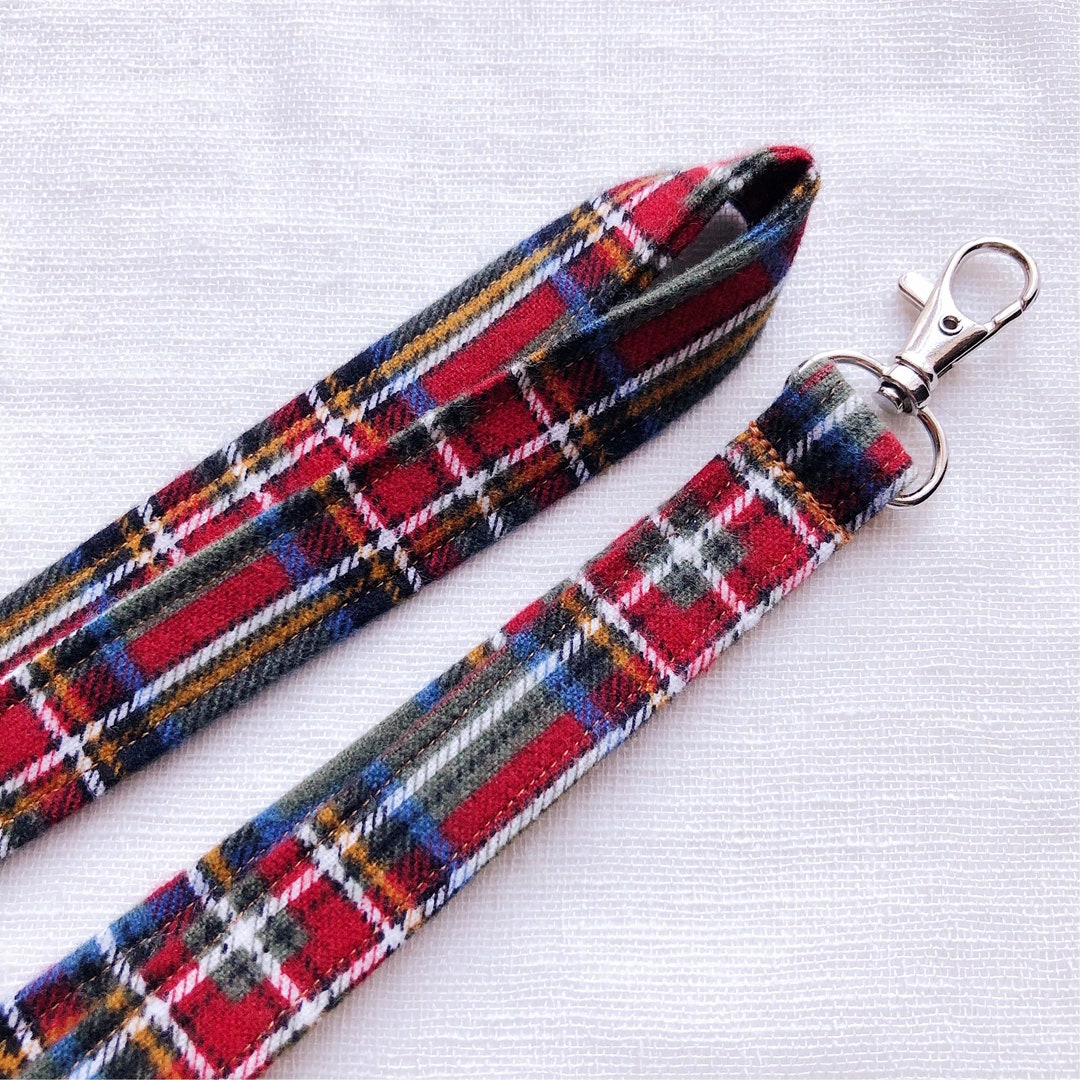 Flannel Lanyard, Cloth Lanyard for Neck, Long Keychain, Fabric Lanyard ...