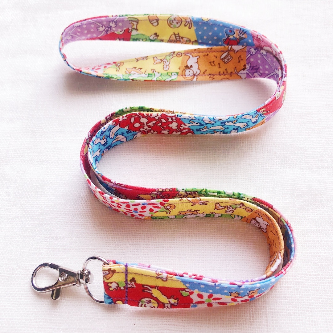 30's Print Patchwork Lanyard, Patchwork Lanyard for Keys, ID Badge ...