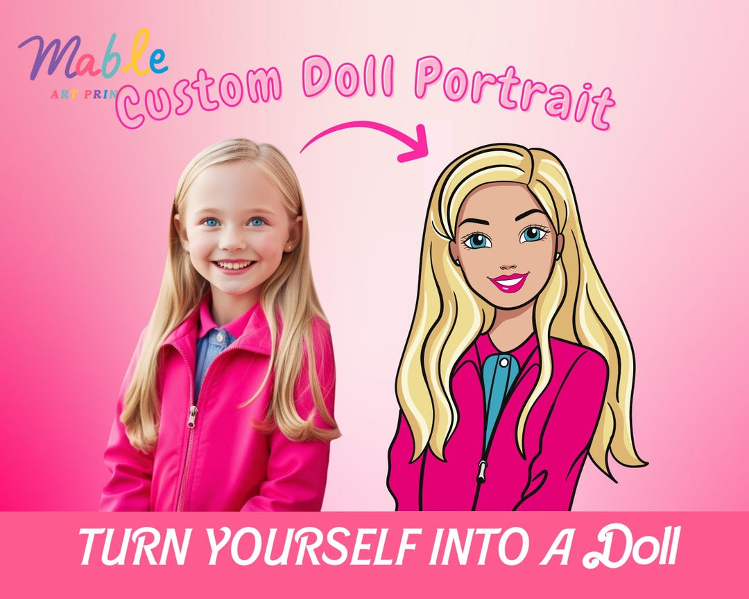 Barbify Doll, Custom Doll Portrait, Cartoon Portrait, Custom ...