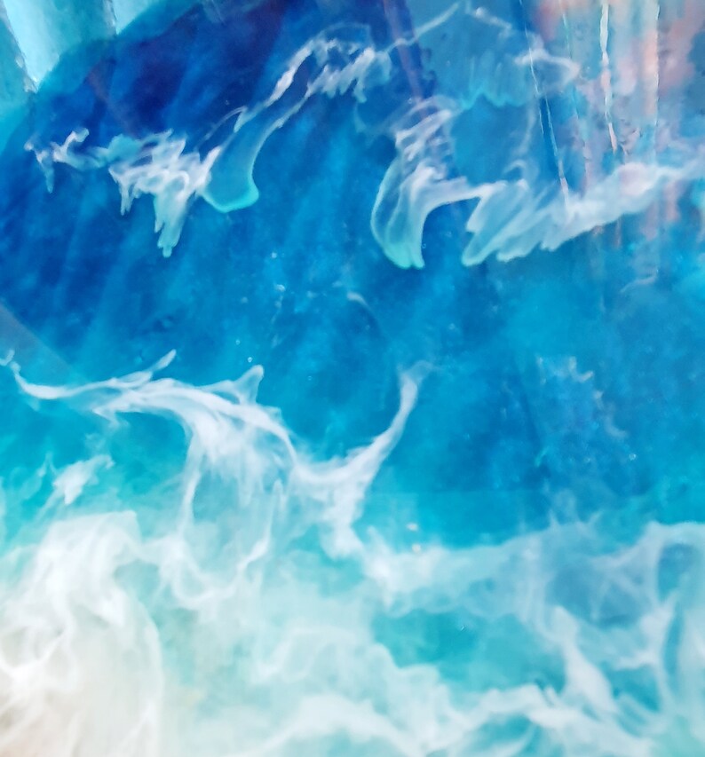 Handmade Epoxy Resin Sea Waves Tray/beach& Ocean Theme Decorative Tray ...