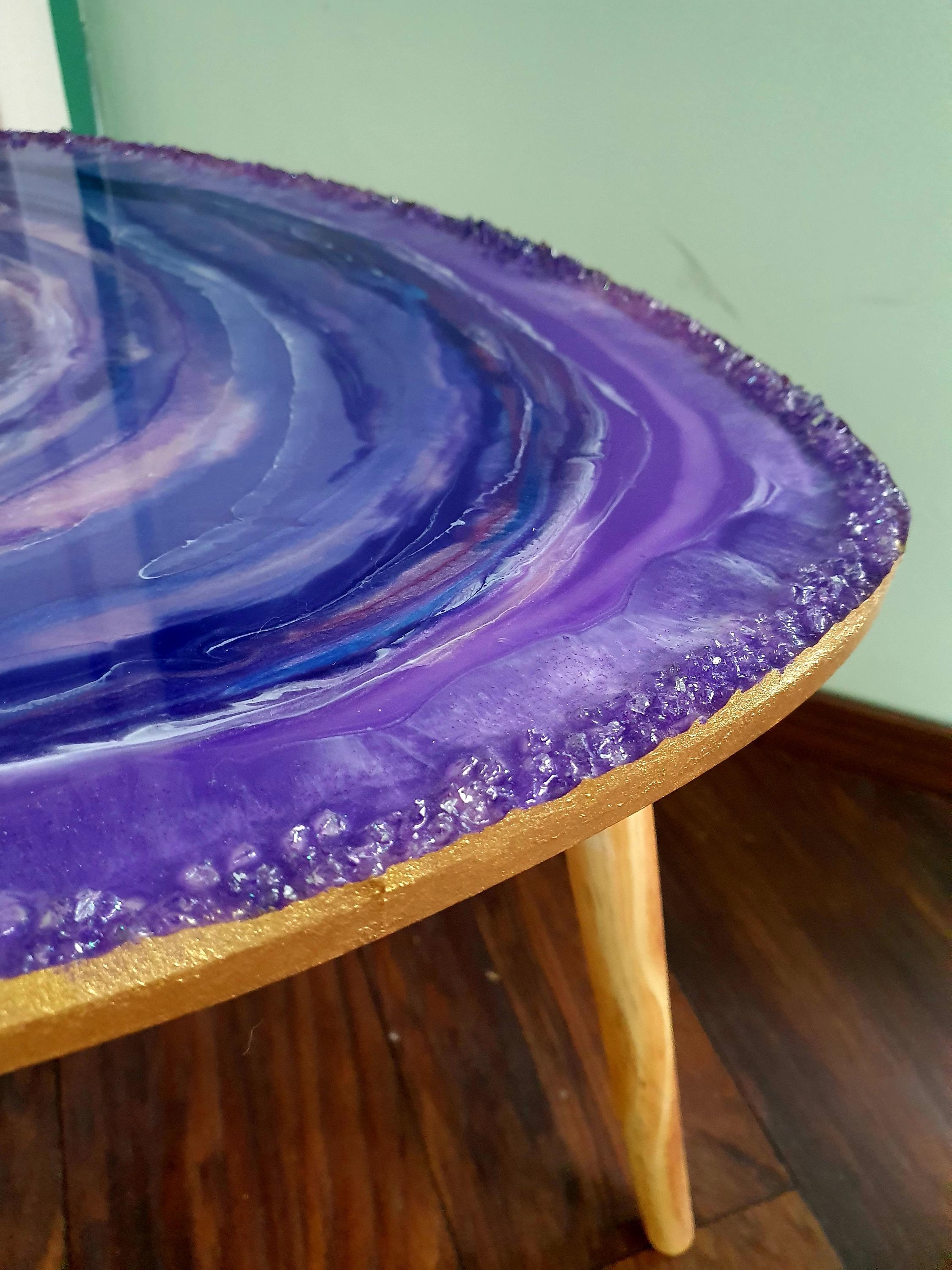 Epoxy Coffee Table/ Resin Rectangular Table/crystal Decor/ Geode Stone ...