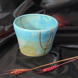 Kintsugi Gifts Japanese Ceramics 22k Gold Kintsugi Flower Pot, - Etsy