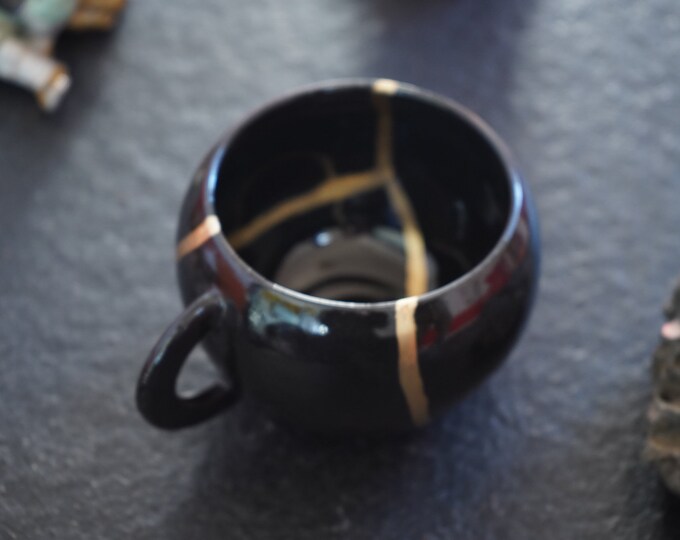 Shiny Kintsugi Tea Cup japanese Ceramics Cup Repurposed Into Potpourri ...