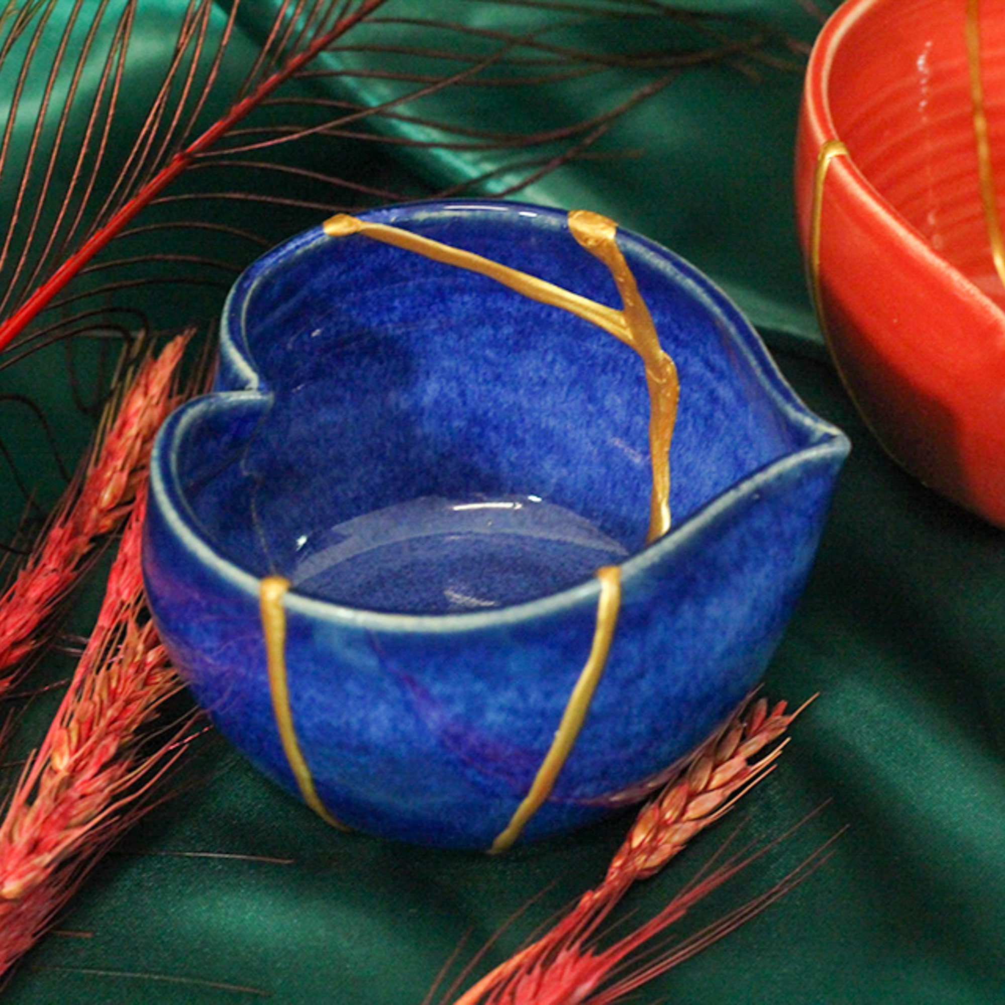 18K Gold Kintsugi Hearts Set Anniversary Gift Wedding Gift - Etsy