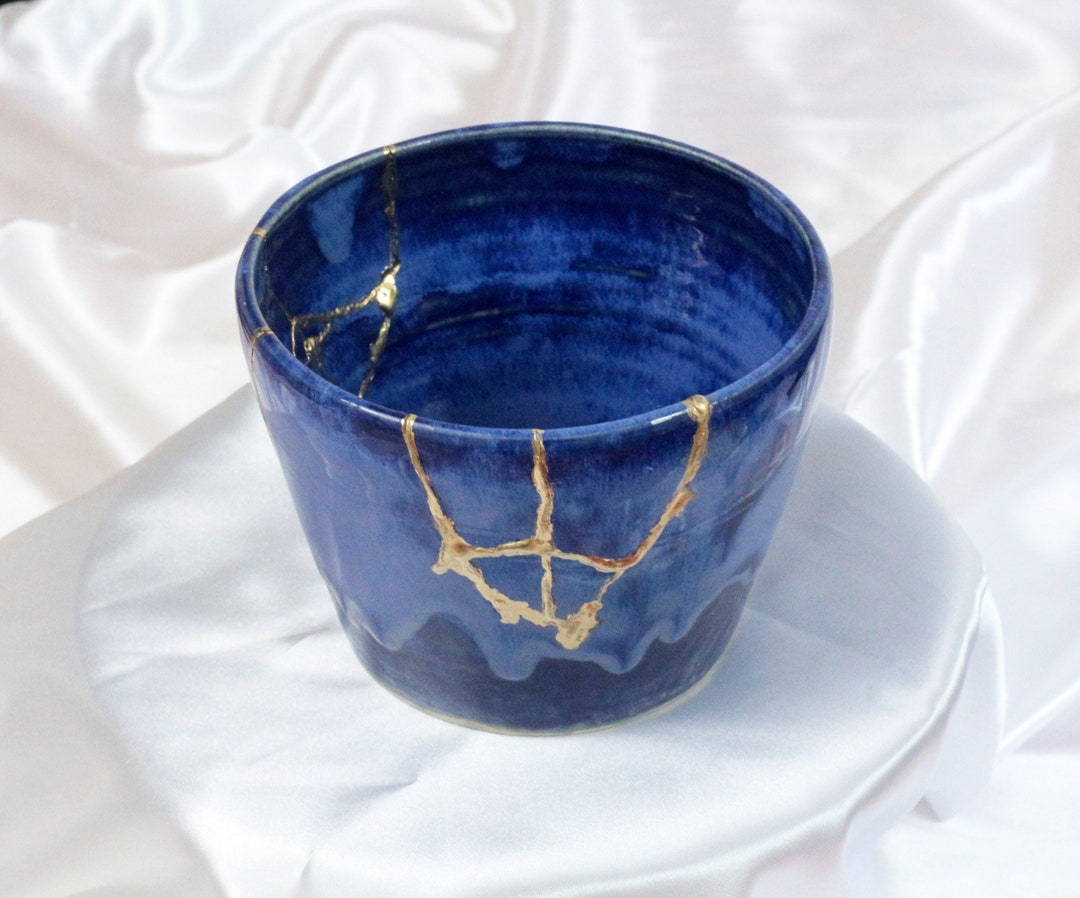 Wabi Sabi Kintsugi Gifts 22k Gold Kintsugi Plant Pot - Etsy