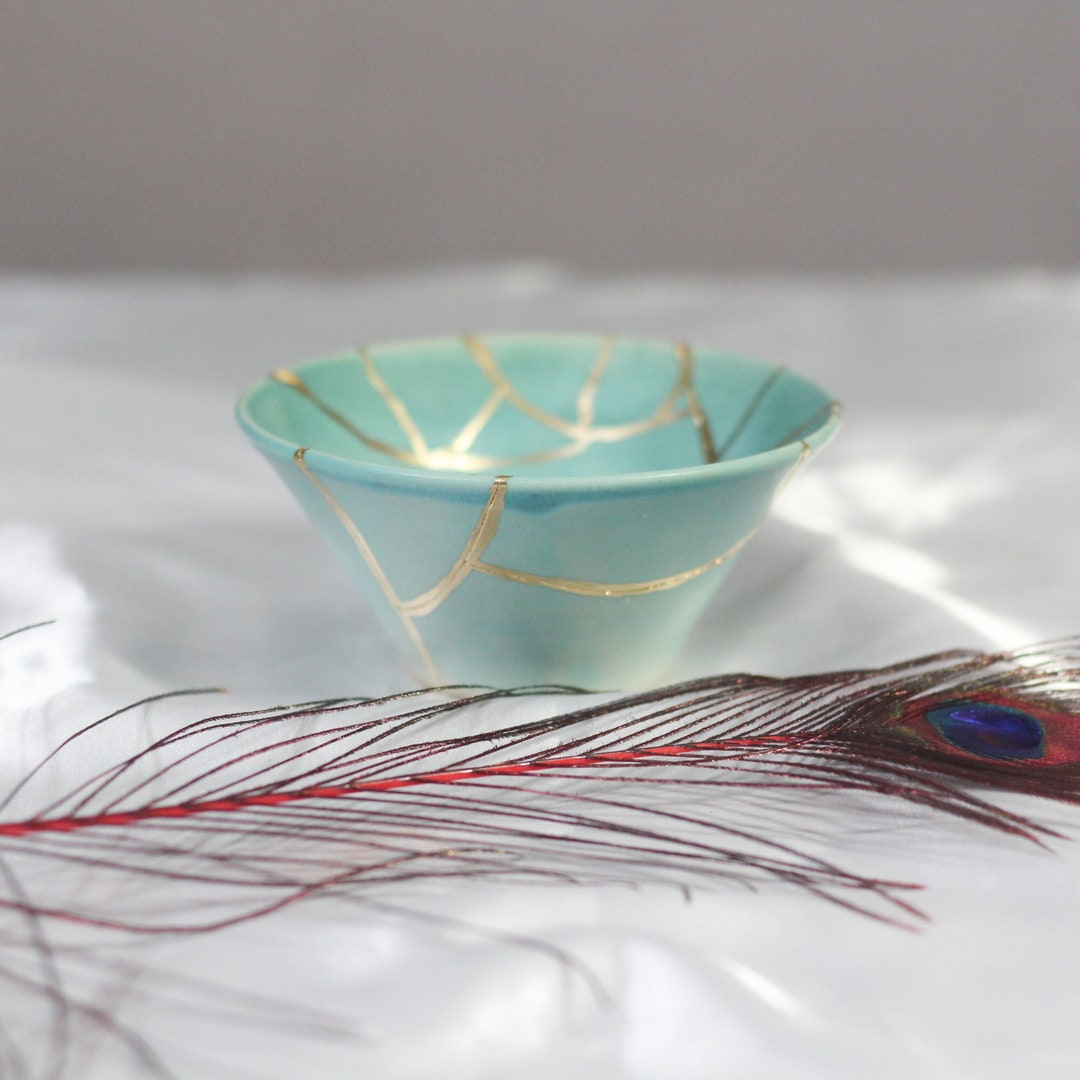 18K Gold Kintsugi Bowl Wabi Sabi Ring Dish Housewarming Gifts, - Etsy