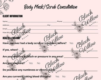 Body Scrub Consent Form - Etsy