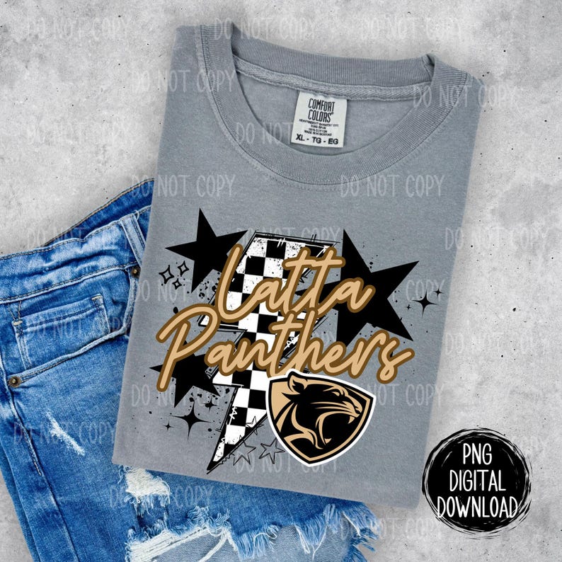 Latta Panthers | Preppy Grunge Mascot | PNG Digital Download | School ...