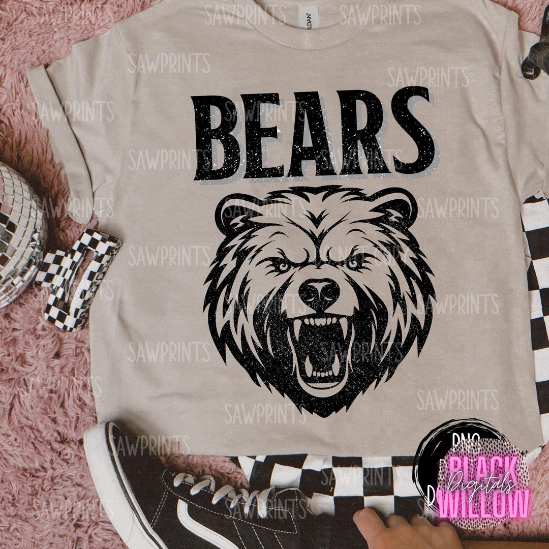 Bears | Grunge Mascot | PNG Digital Download | School Spirit | Trendy ...