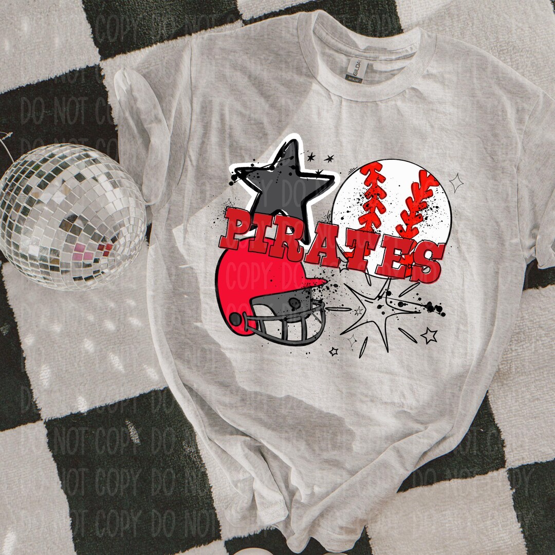 Pirates | Baseball | PNG Digital Download | School Spirit | Red Pirates ...
