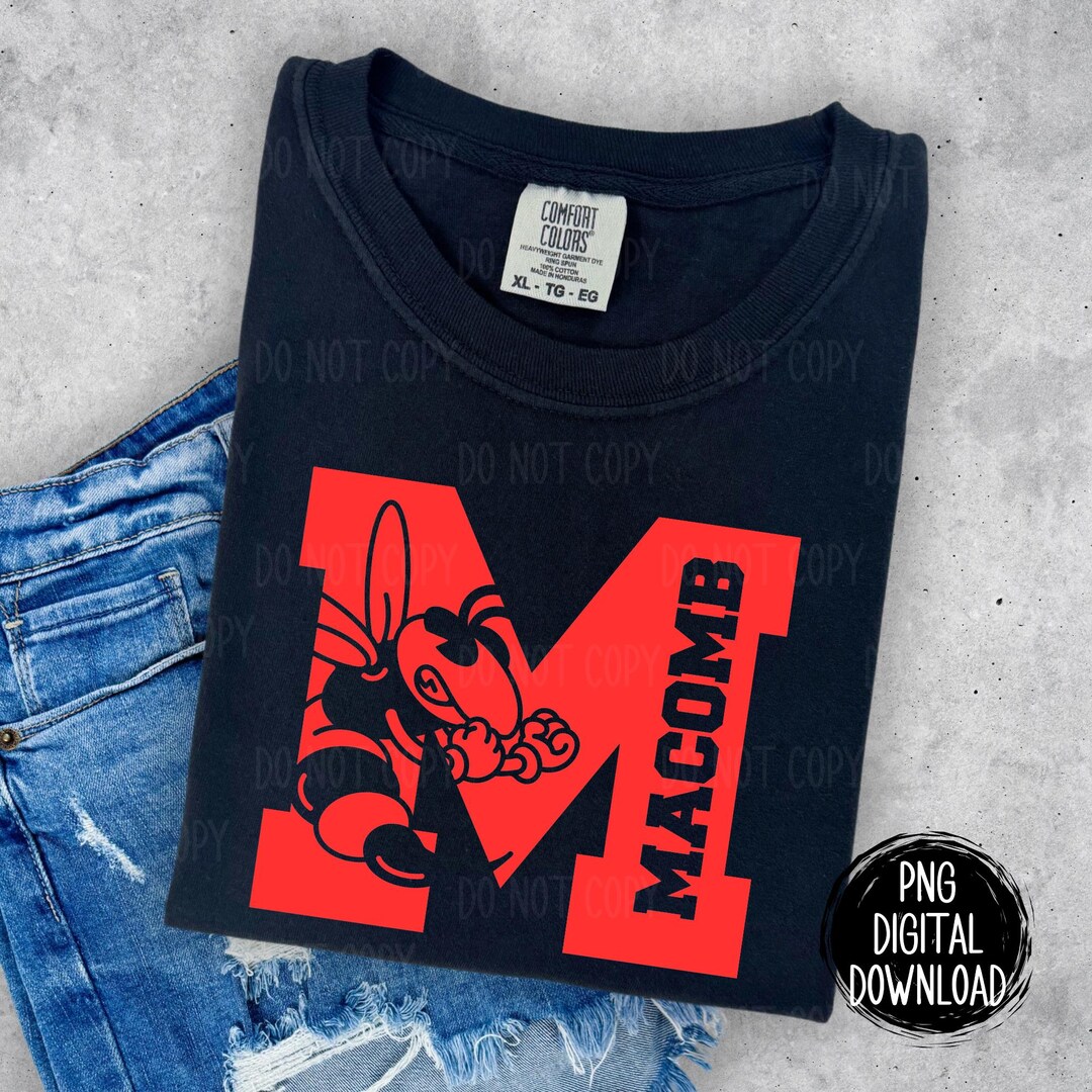 Macomb Hornets | Grunge Mascot | PNG Digital Download | School Spirit ...