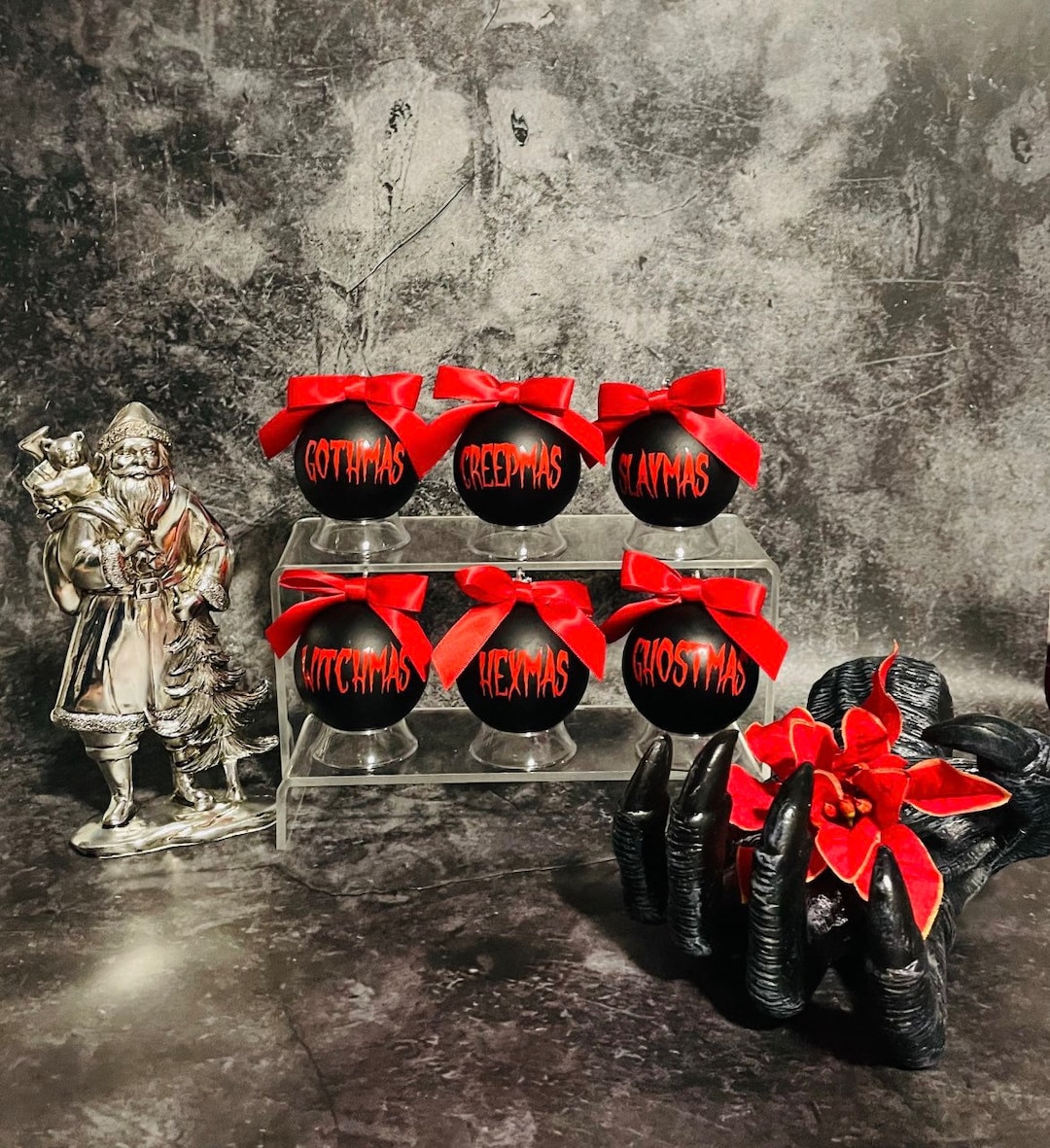 Gothic Christmas Ornaments. Set of 6. - Etsy