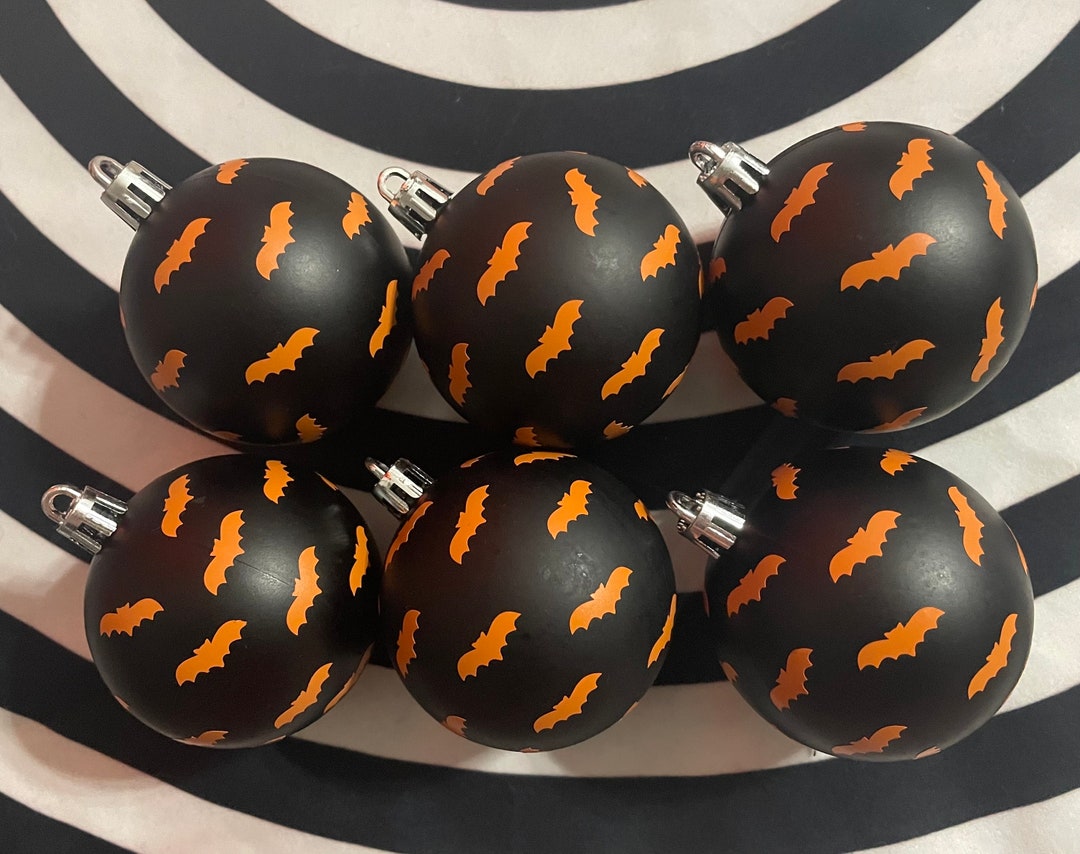 Halloween Bats Ornaments. Set of 6. - Etsy