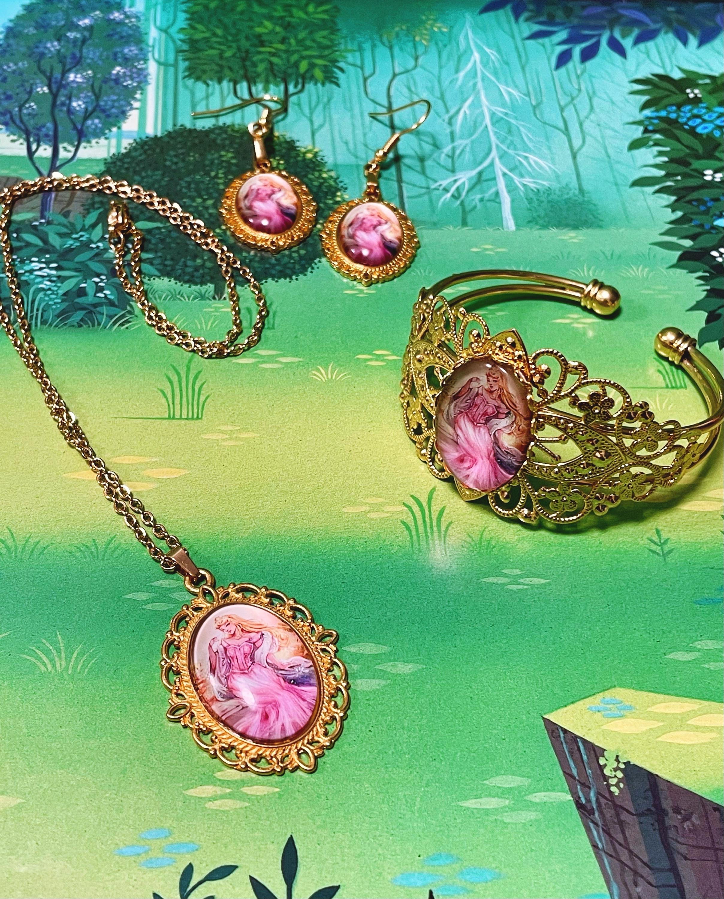 Princess Jewelry Set. Necklace + Bracelet + Earrings - Etsy
