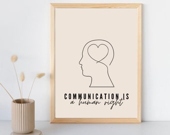 Your Communication Matters Speech Therapy Poster Digital | Etsy