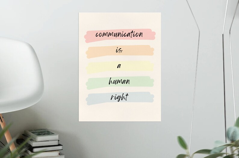 Communication is a Human Right Speech Therapy Poster Digital Download ...