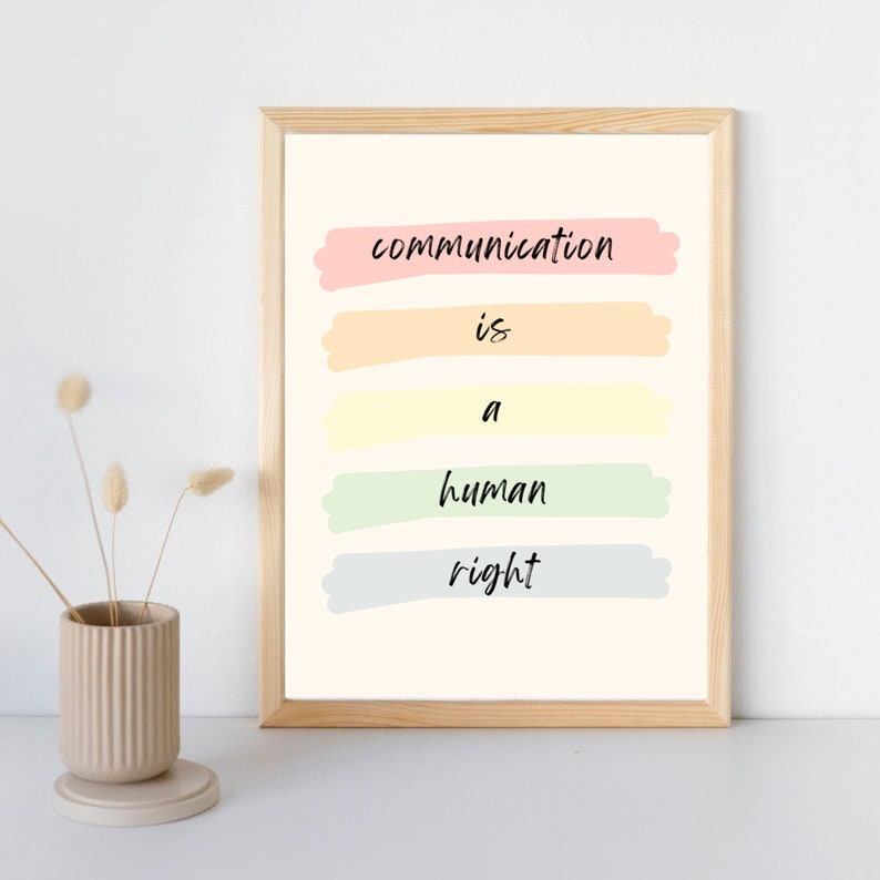 Communication is a Human Right Speech Therapy Poster Digital Download ...