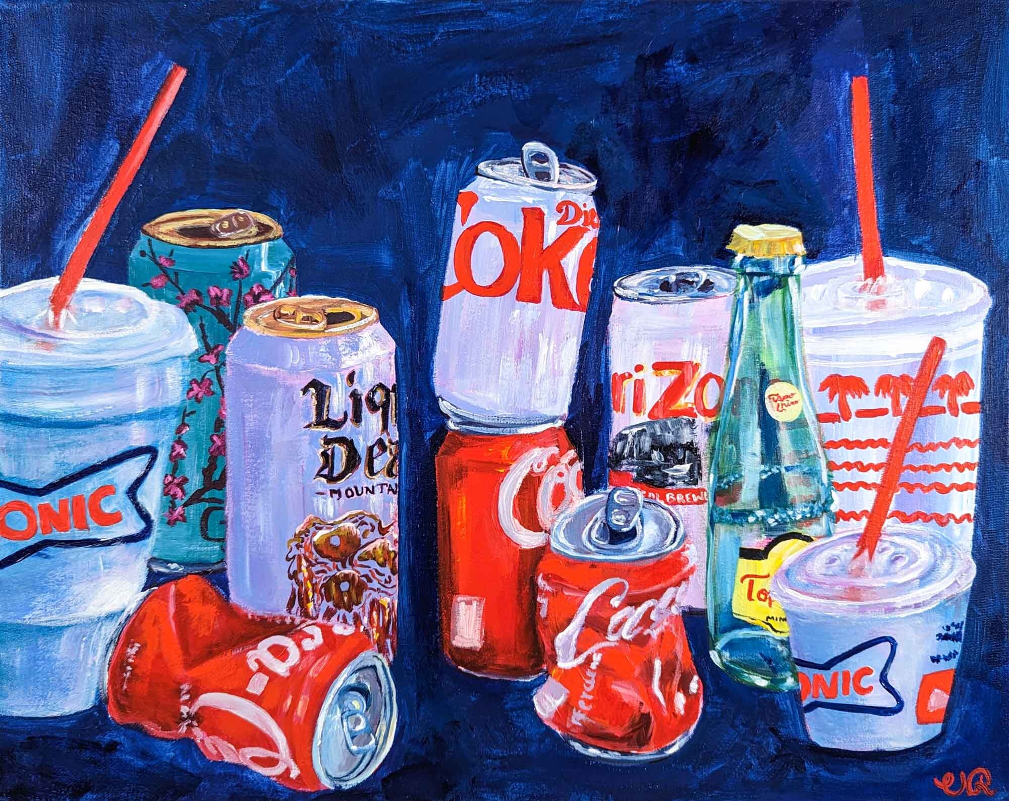 Still Life With Soft Drinks Art Print Wall Art Vanessa Roettger - Etsy