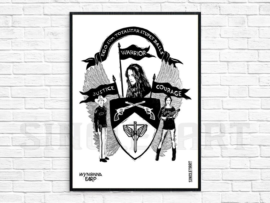 Wynonna Earp Wall Art | Coat of Arms Linoprint Design | DIY Printable ...