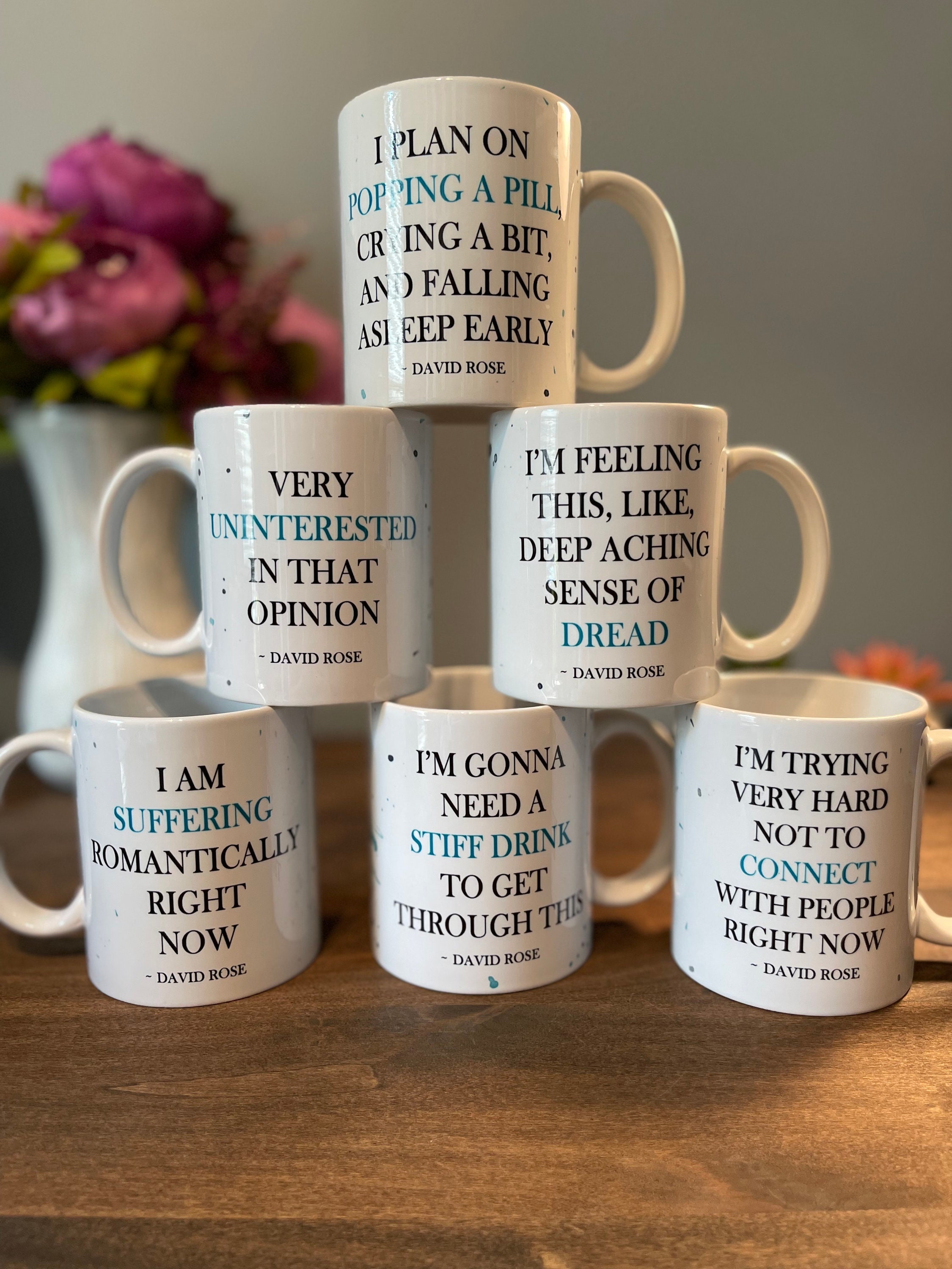 David Rose Mug Dark Mood Collection Schitt's Creek - Etsy