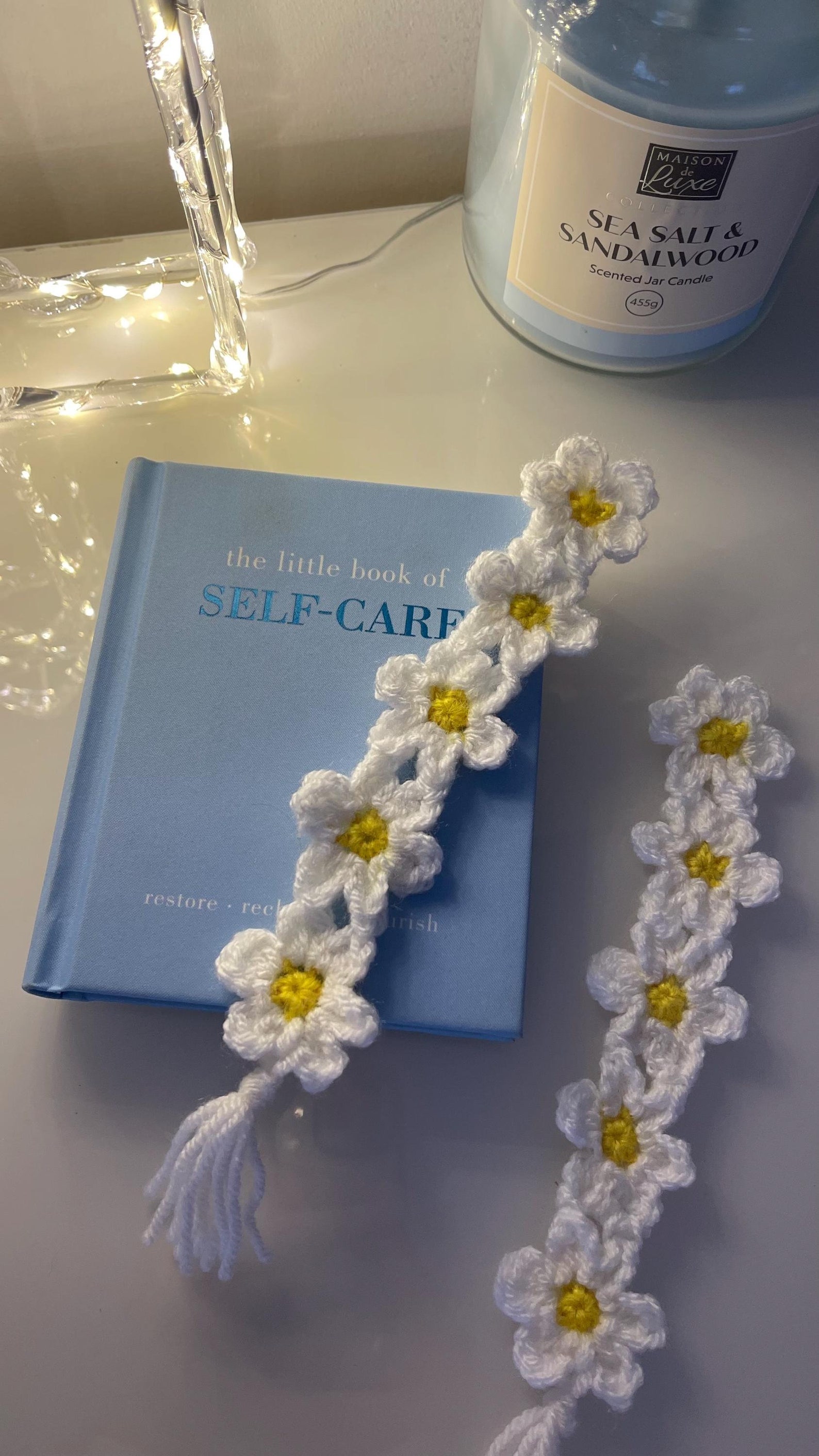 Daisy Bookmark | Crochet Daisy Bookmark | Crochet Bookmark - Etsy