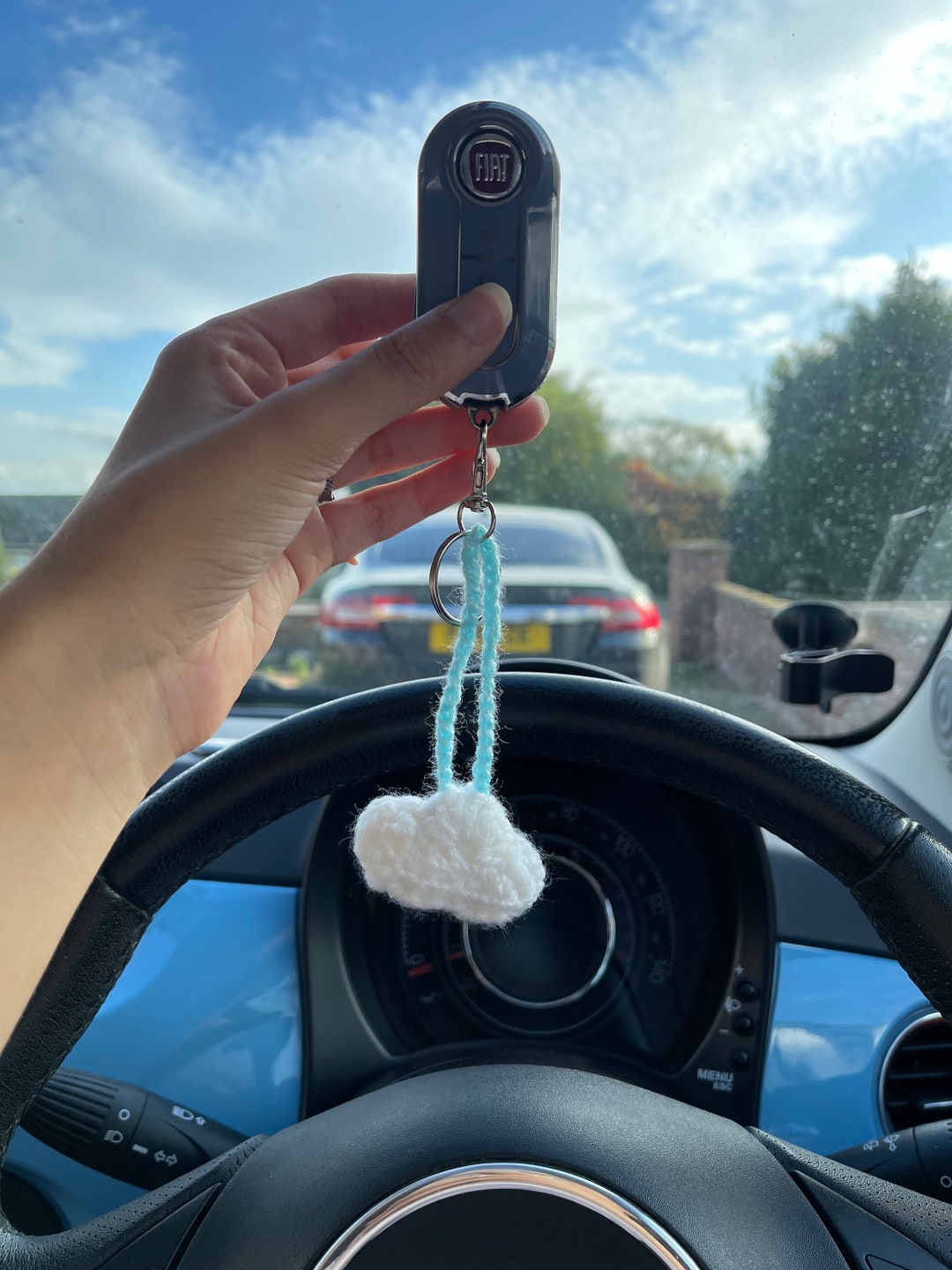 Cloud Keyring | Crochet Cloud Keychain | Cloud Keychain | Crochet Key ...