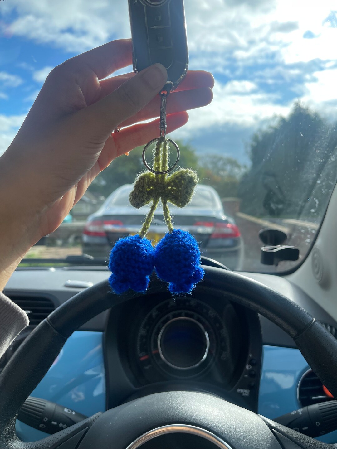 Blueberry Keyring | Crochet Blueberry Keychain | Crochet Key Rings - Etsy