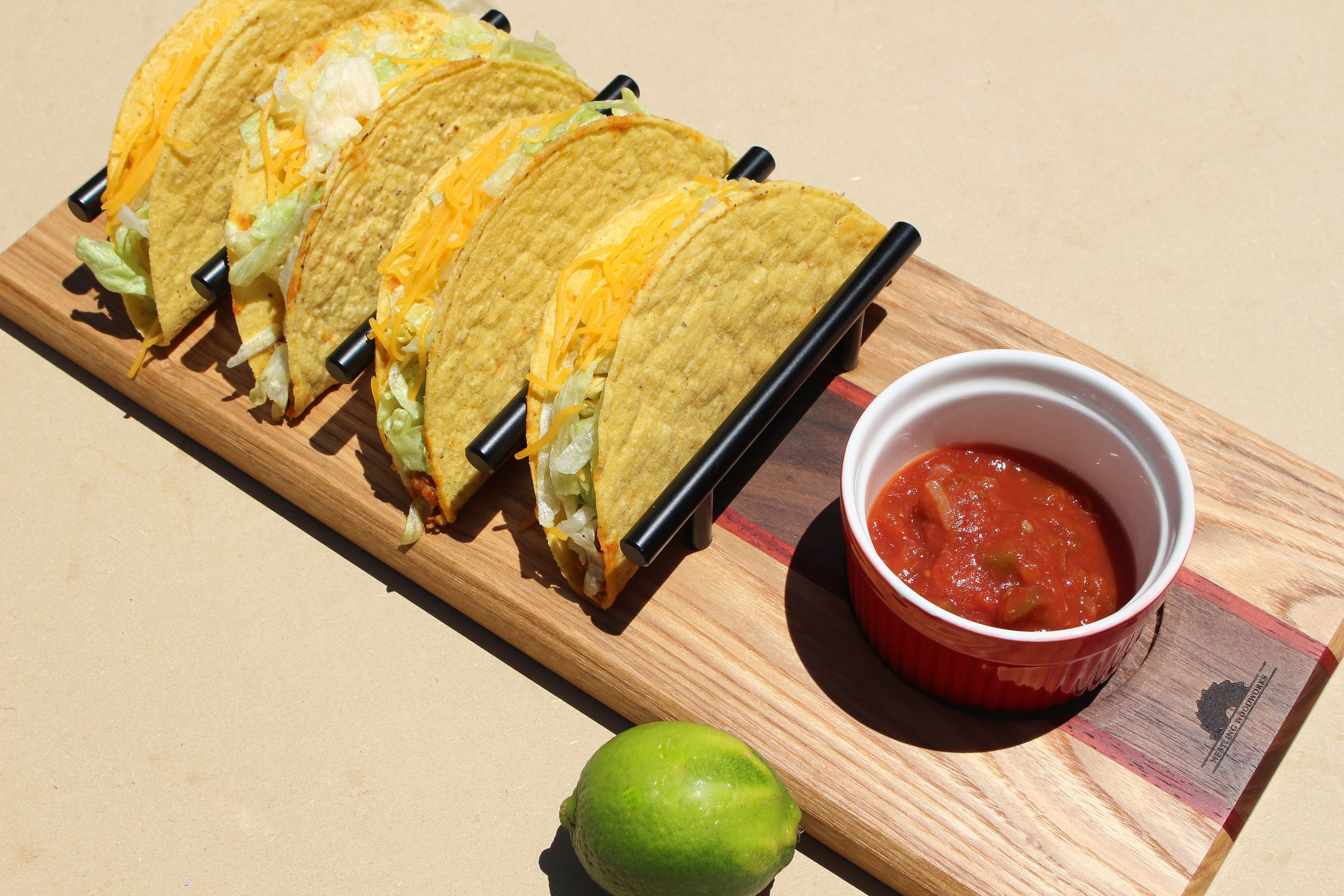 Taco Serving Tray W/bowl - Etsy