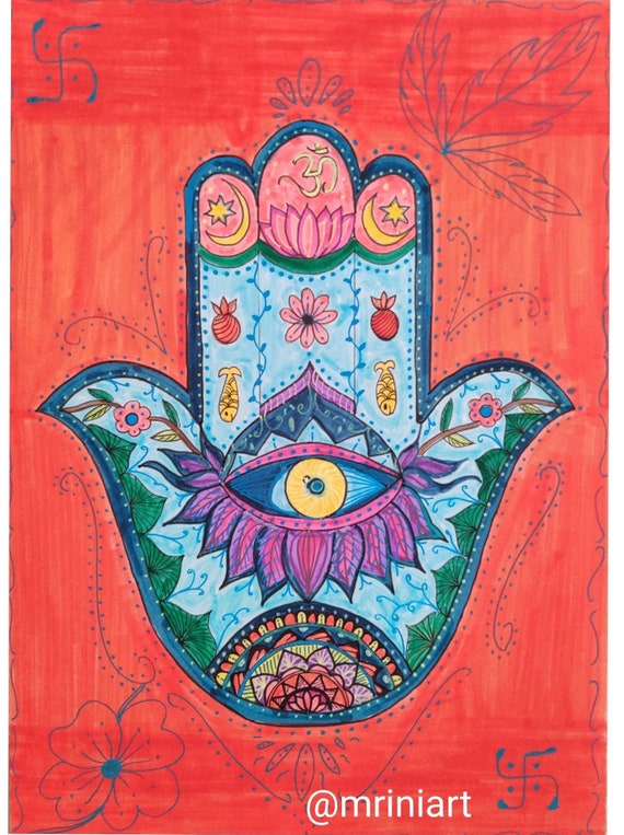 Hamsa Canvas Painting