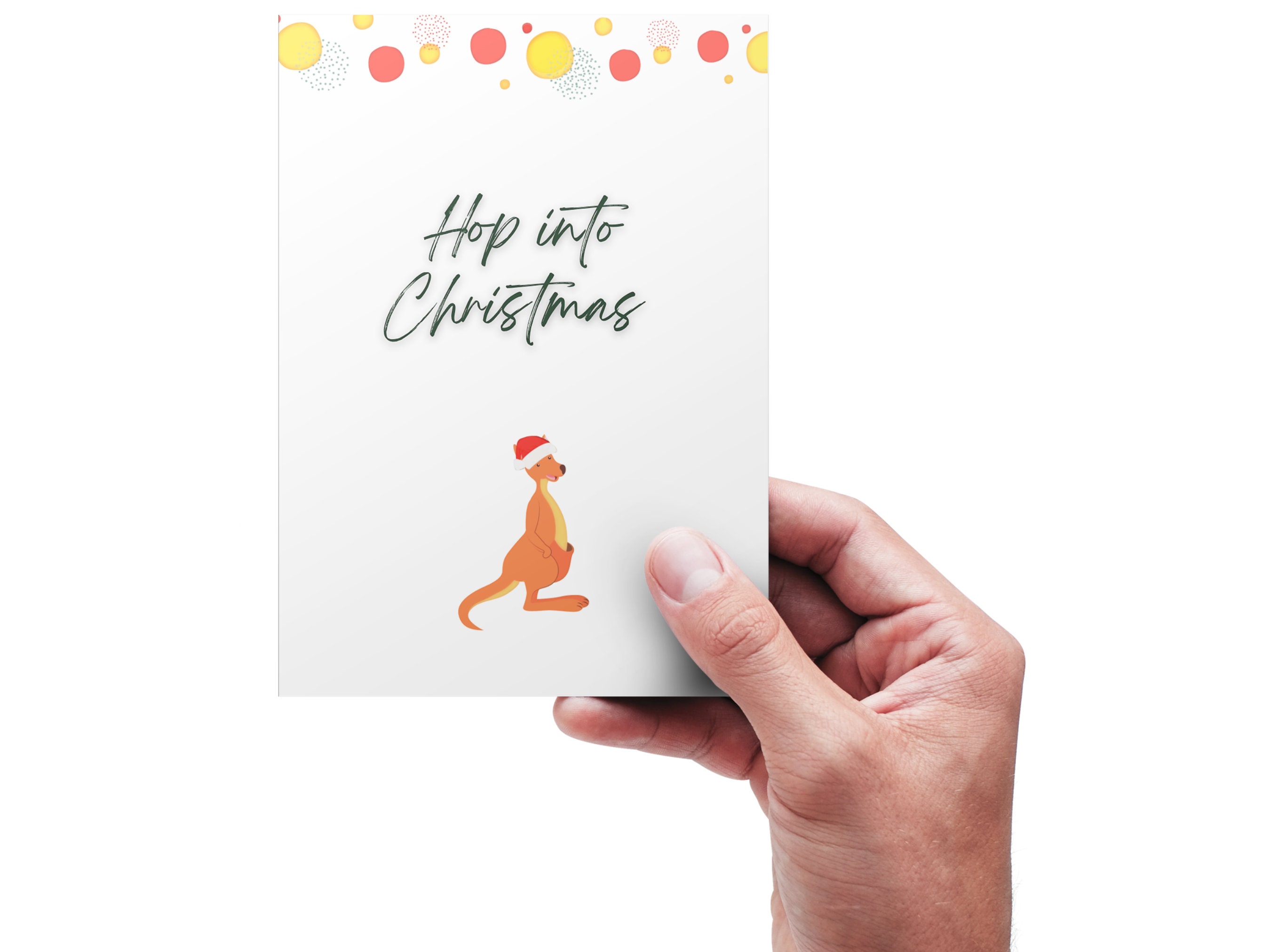 Pack of 6 Personalised Australian Christmas Card, Aussie Christmas ...