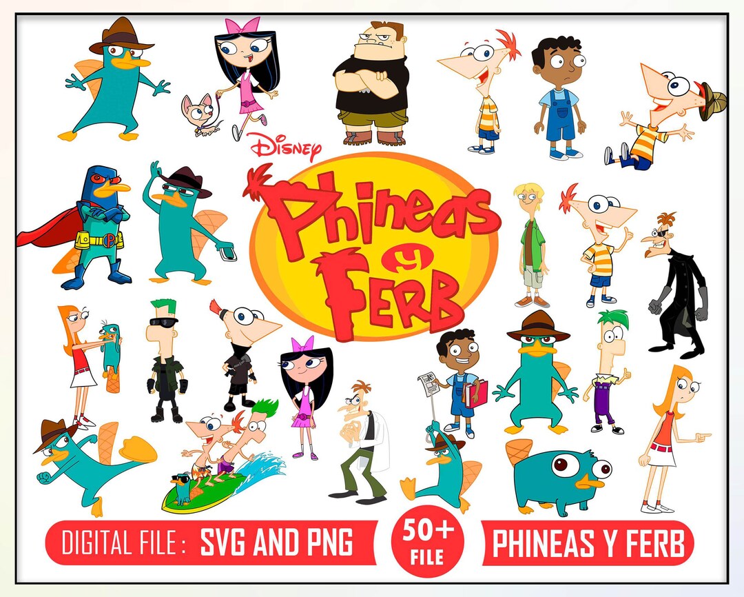 New Phineas and Ferb Svg File Svg Bundle Sticker - Etsy