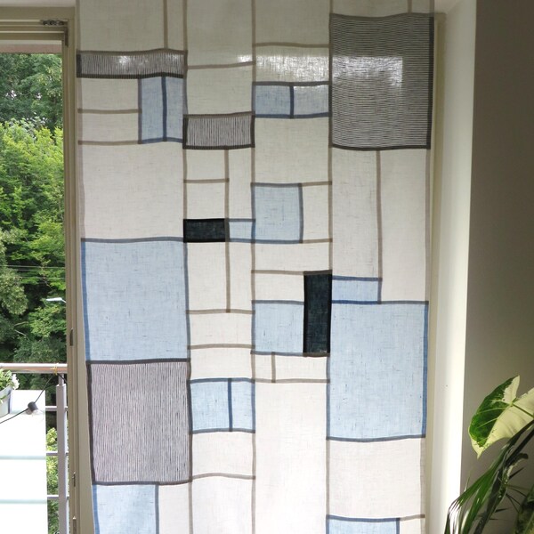 Patchwork Curtain - Etsy