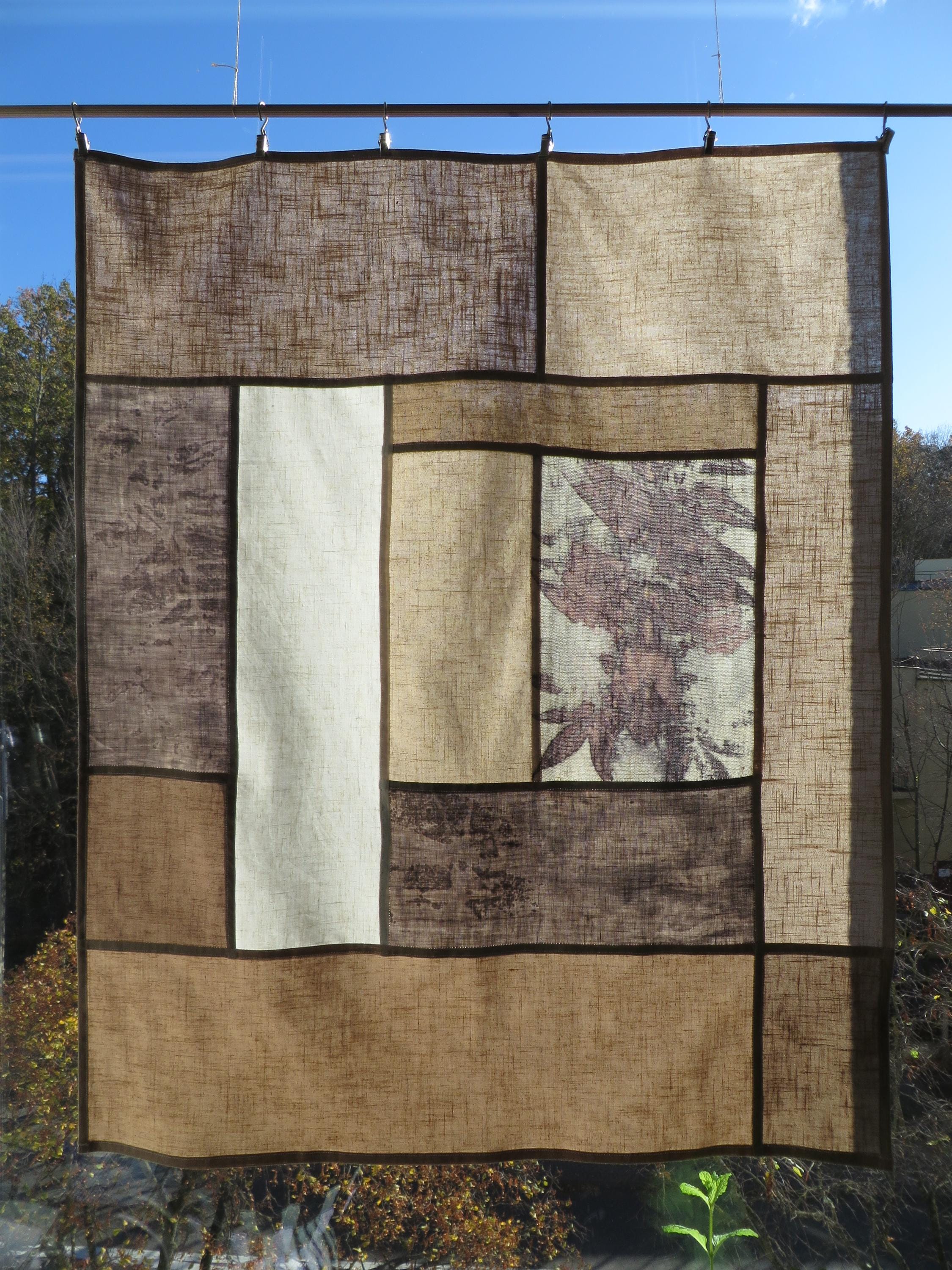 Modern Pojagi Curtain, Pojagi Panel, Pojagi Curtain, Pure Linen Curtain ...