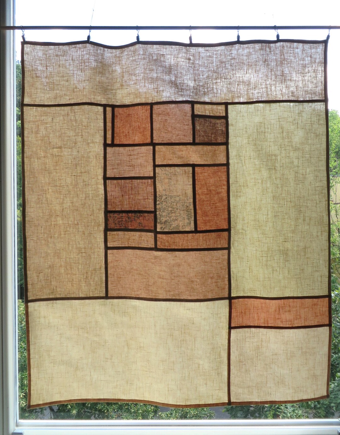 Pojagi Curtain, Pojagi Panel, Pure Linen Curtain, Home Decor, Window ...