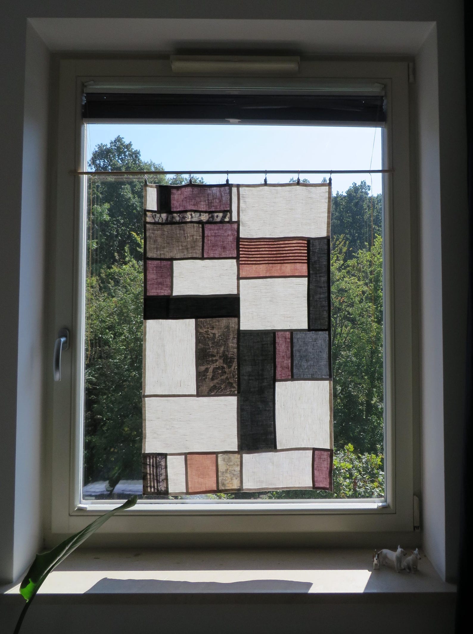 Modern Pojagi Curtain, Pojagi Panel, Pure Linen Curtain, Home Decor ...