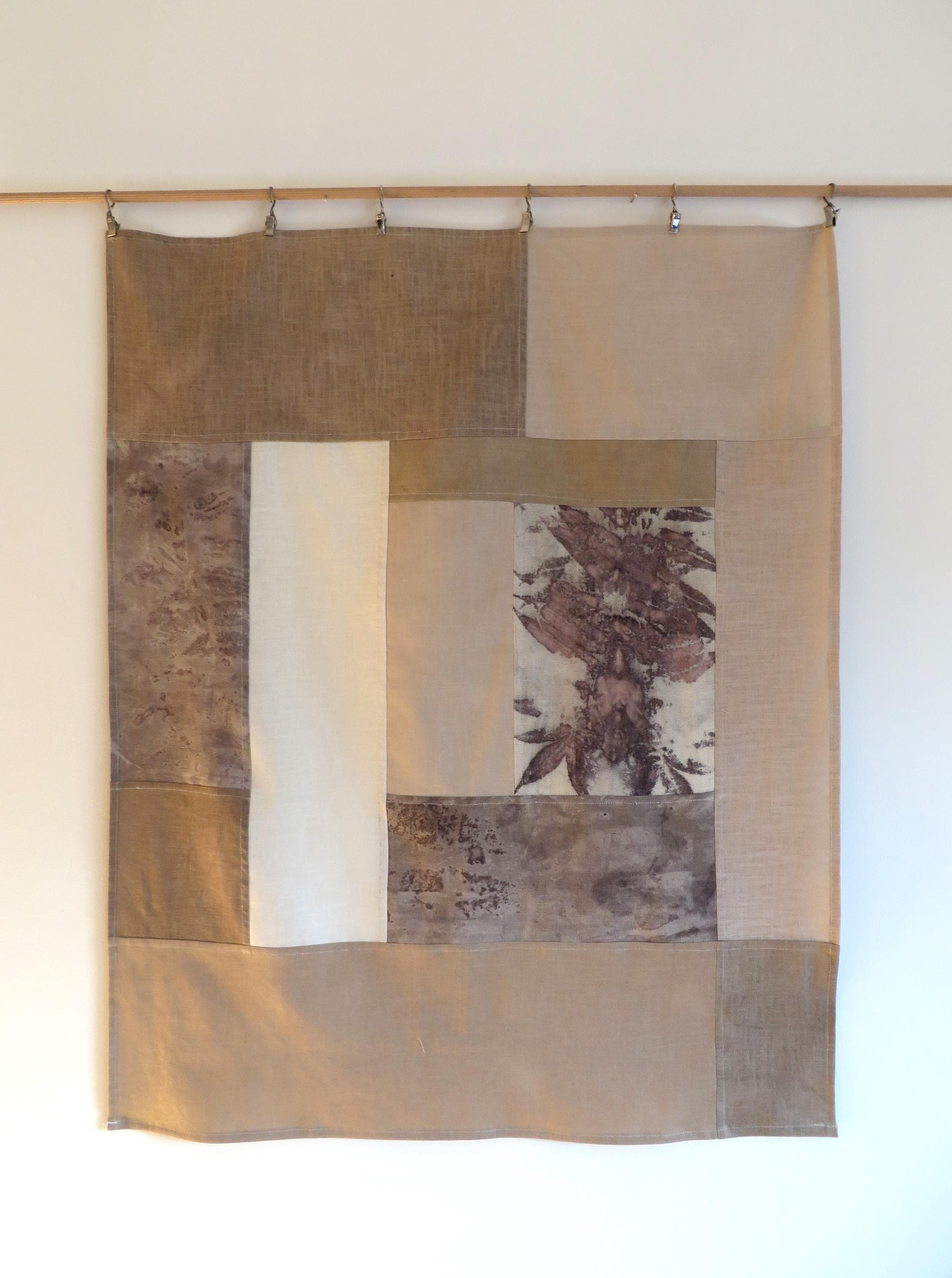 Modern Pojagi Curtain, Pojagi Panel, Pojagi Curtain, Pure Linen Curtain ...