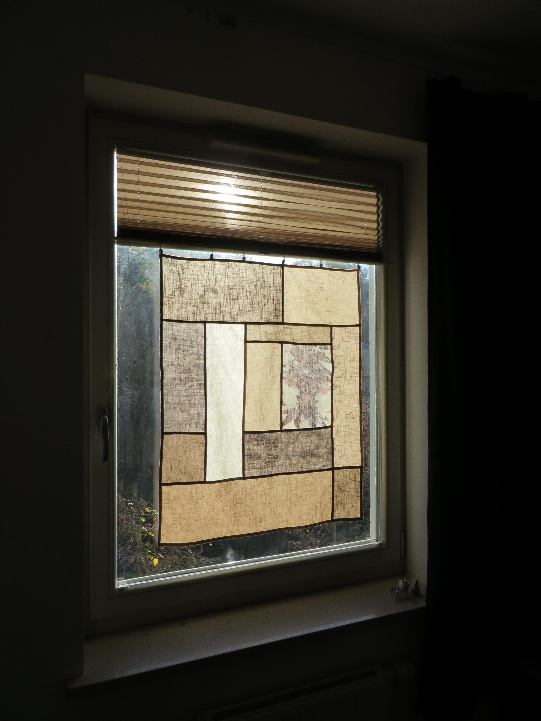 Modern Pojagi Curtain, Pojagi Panel, Pojagi Curtain, Pure Linen Curtain ...