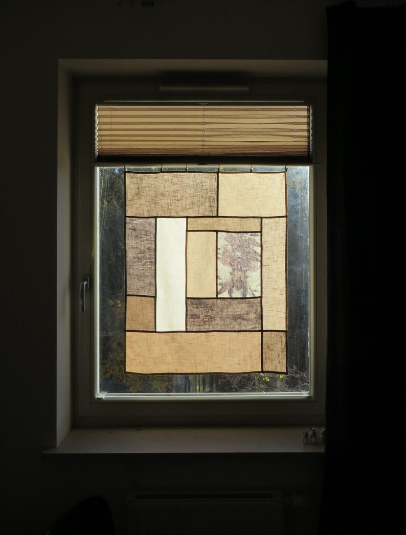 Modern Pojagi Curtain, Pojagi Panel, Pojagi Curtain, Pure Linen Curtain ...