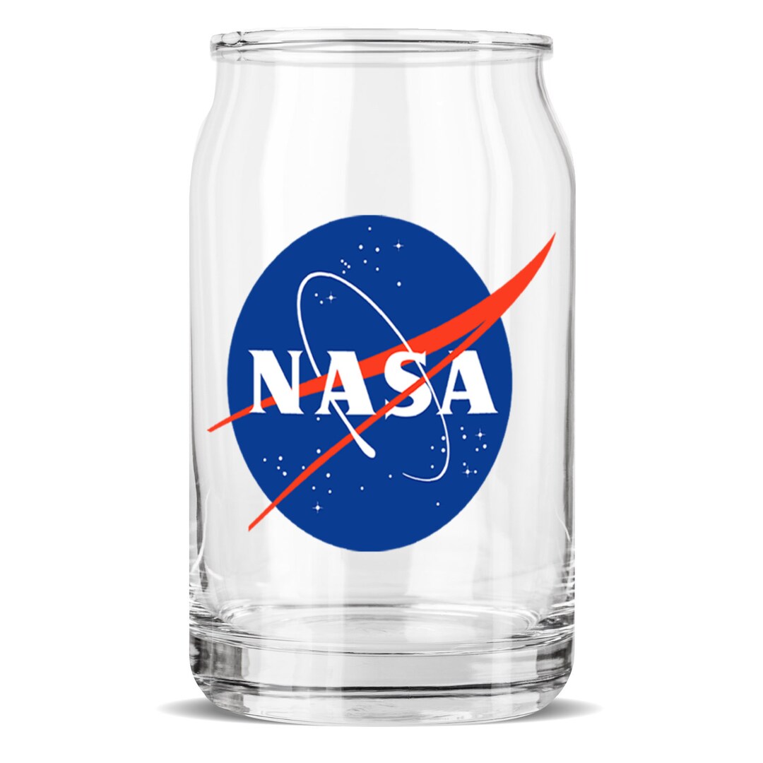 NASA Circle Logo Sculptured Glass NASA Gift NASA Glass Space Glass ...