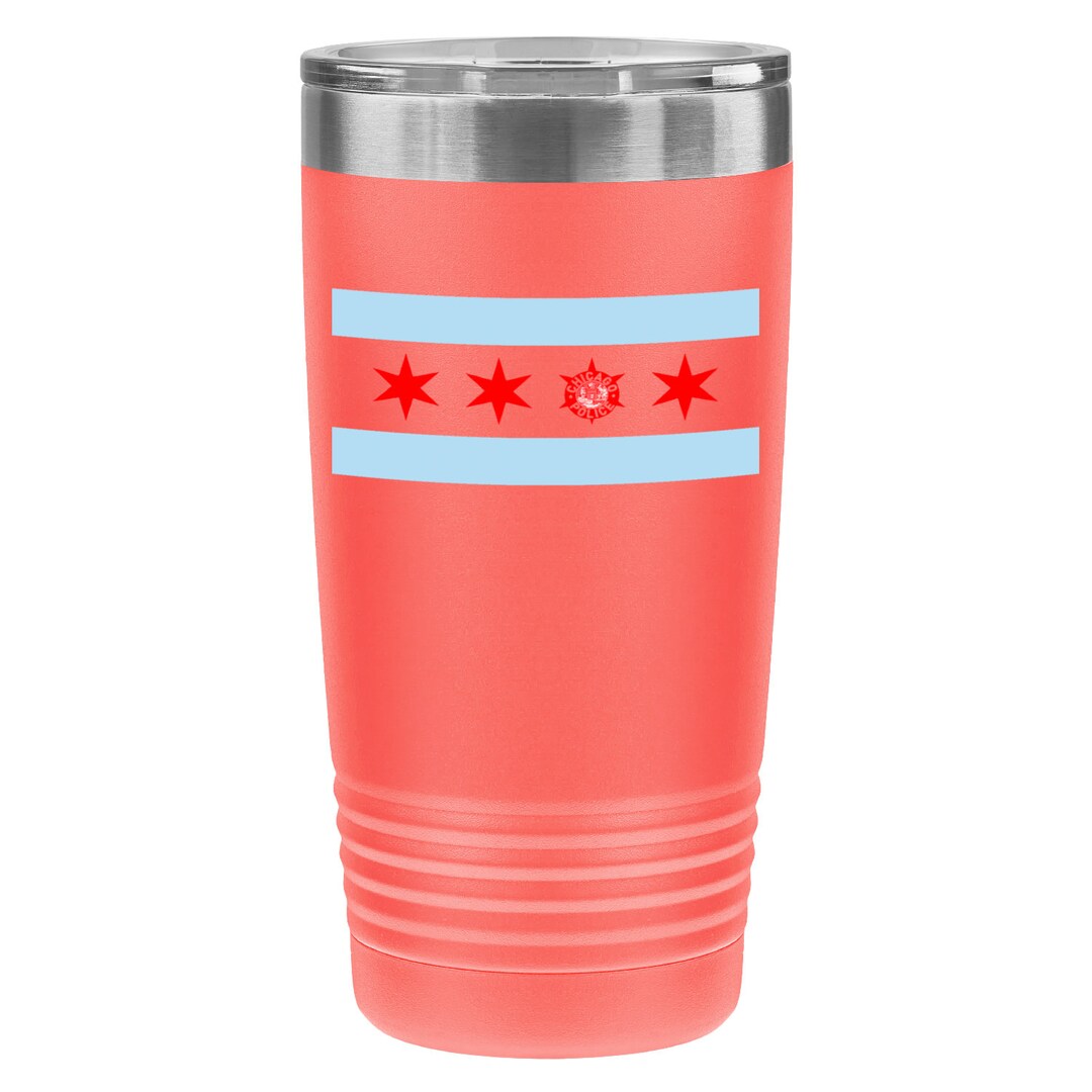 Chicago PD Flag 20oz UV Tumbler Chicago Flag Tumbler Chicago Flag ...
