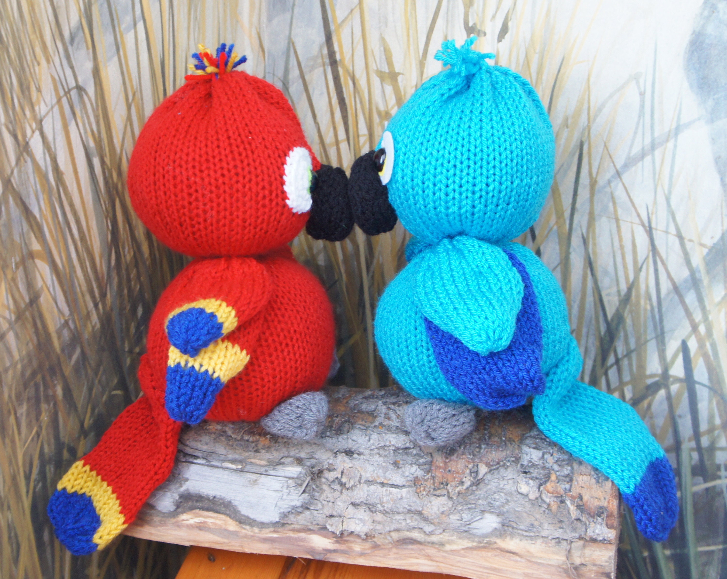Red the Parrot and Azure the Blue Macaw - Etsy Canada