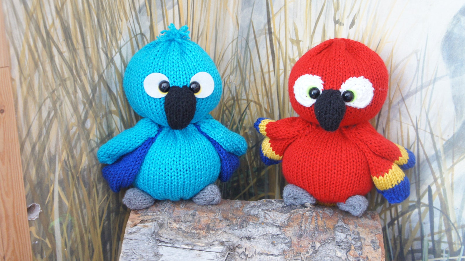 Red the Parrot and Azure the Blue Macaw - Etsy Canada