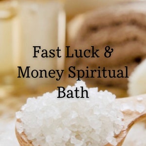 Fast Luck & Money Blend Spiritual Bath- - Etsy
