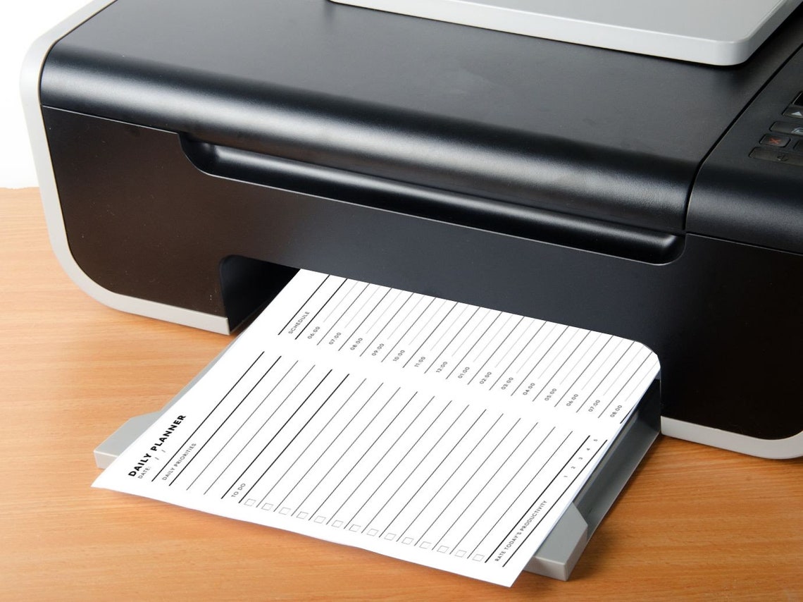 Daily Planner Printable to Do List Simple Hourly Schedule Everyday Home ...