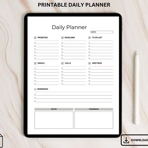 Daily Focus Planner Template | Printable Daily Focus Planner | Daily ...