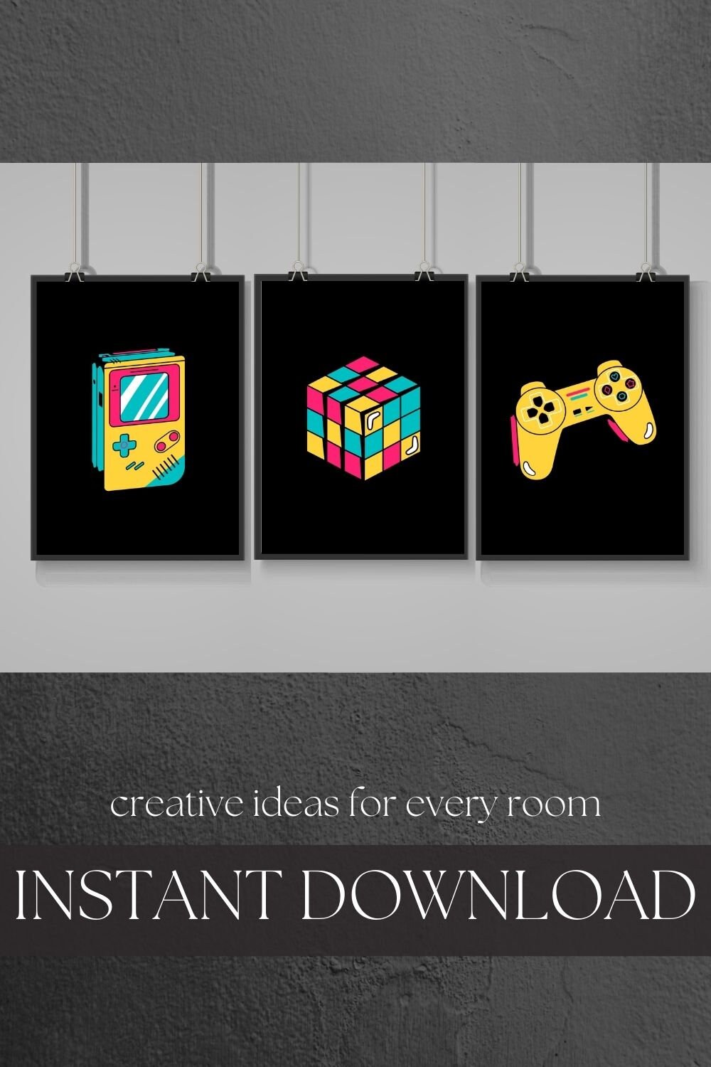 Retro Video Game Wall Decor, Gamer Wall Art, Gift for Gamer, Retro ...