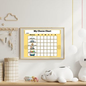 Kids Reward Chore Chart Printable, Daily Routine Habit Tracker Chart ...