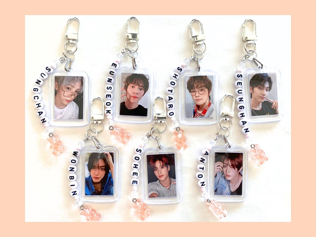 RIIZE Kpop Keychain - Double Sided Photo With Beaded Name Charm ...