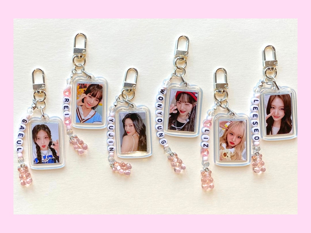 IVE Kpop Keychain - Double Sided Photo With Beaded Name Charm (version ...