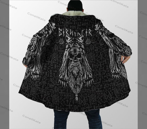 Viking Berserker Skull Wolf Dream Cloak Wolf Viking Hooded - Etsy